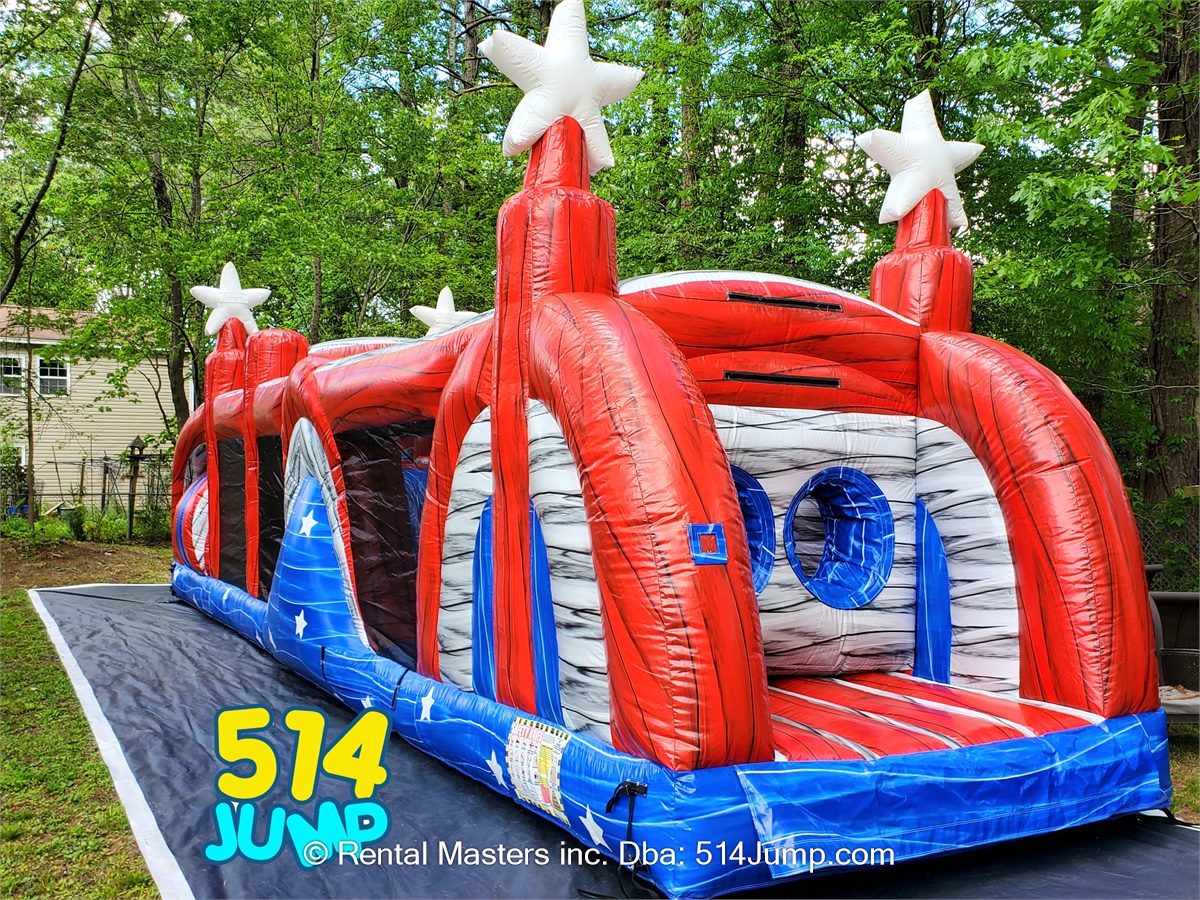 40ft Patriot Obstacle Course w/o Slide - Water Slide Rentals, Bounce ...